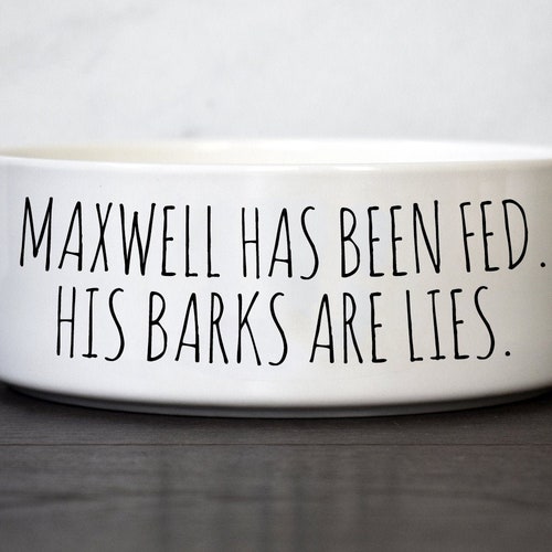 Funny Dog Food Bowl Ceramic Pet Bowl - Etsy