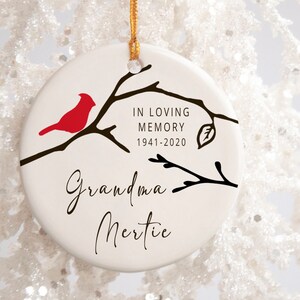 Personalized Memorial Ornament, Custom Cardinal Ornament - Etsy