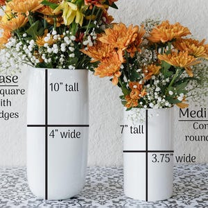 Personalized Ceramic Flower Vase, Custom Wedding Gift for Her ...