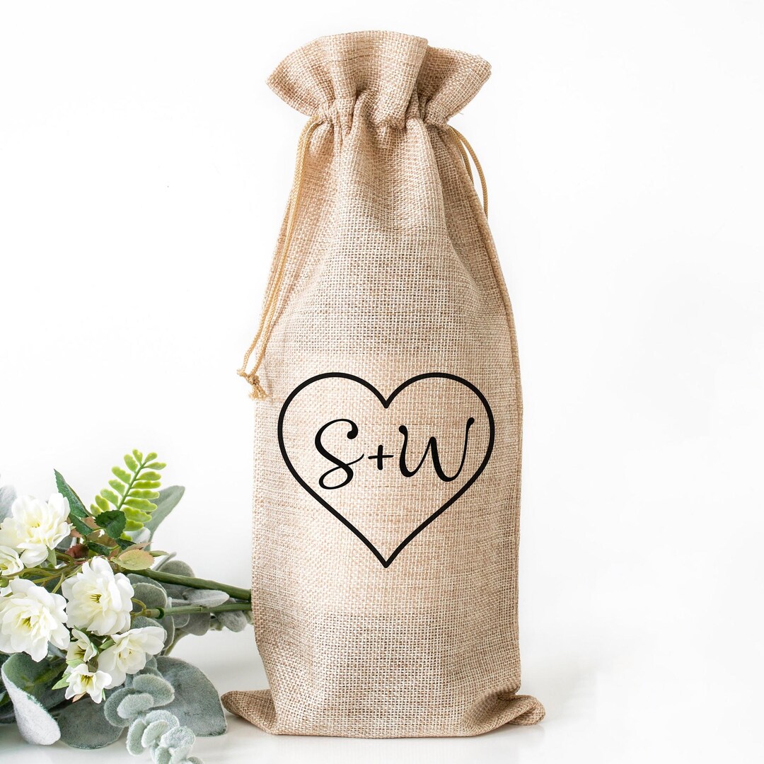 Personalized Wine Bag Holder, Custom Tote Bag for Bottle, Gift for ...