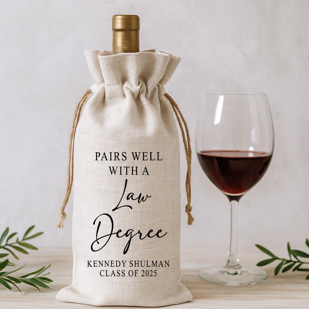 Personalized Wine Bag Holder, Custom Tote Bag for Bottle, Gift for ...