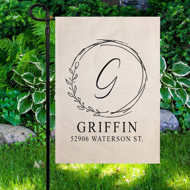 Monogram Garden Flag - Etsy