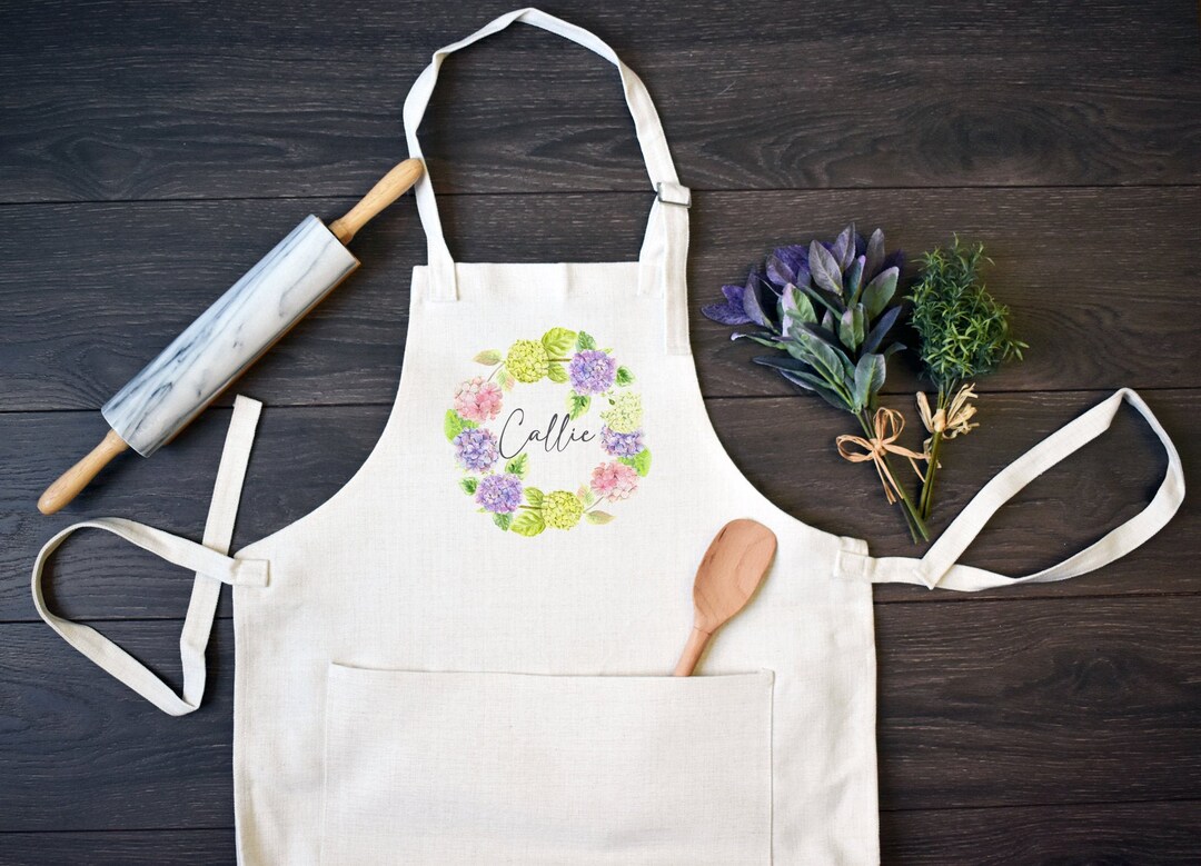 Personalized Linen Kitchen Apron, Custom Cooking Apron With Pocket - Etsy