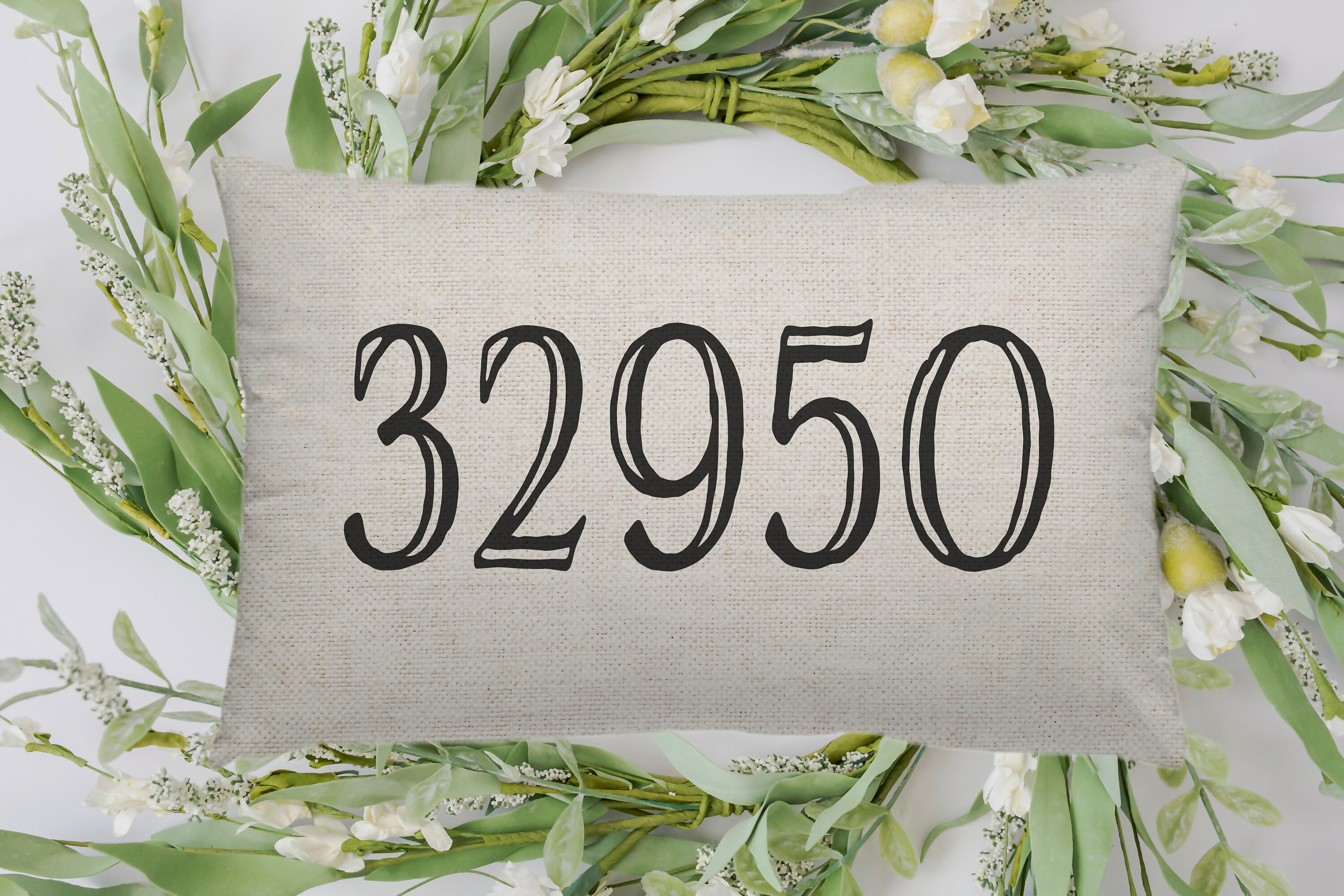 Personalized Zip Code Pillow Cover Custom Pillow Sham | Etsy