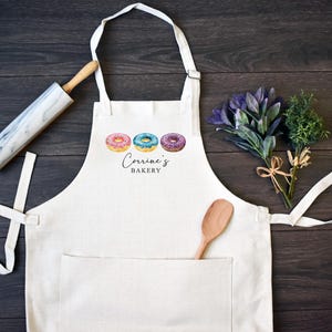 Personalized Linen Kitchen Apron, Custom Cooking Apron With Pocket ...