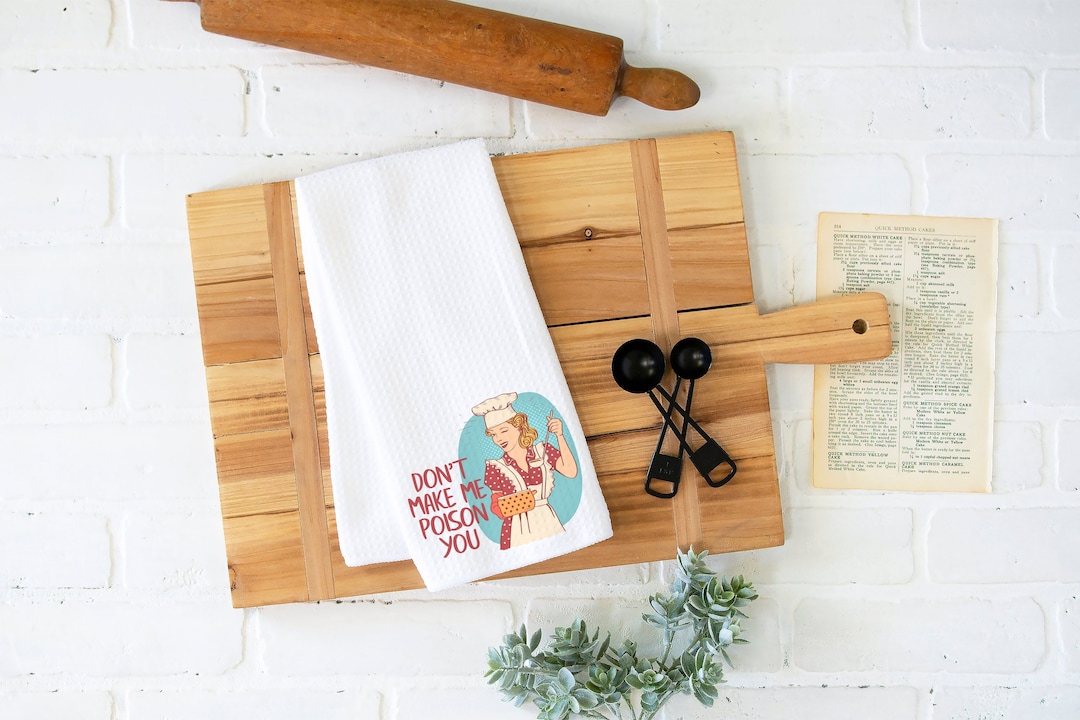 Funny Kitchen Towel With Saying, Waffle Weave Hand Towel, Decorative ...