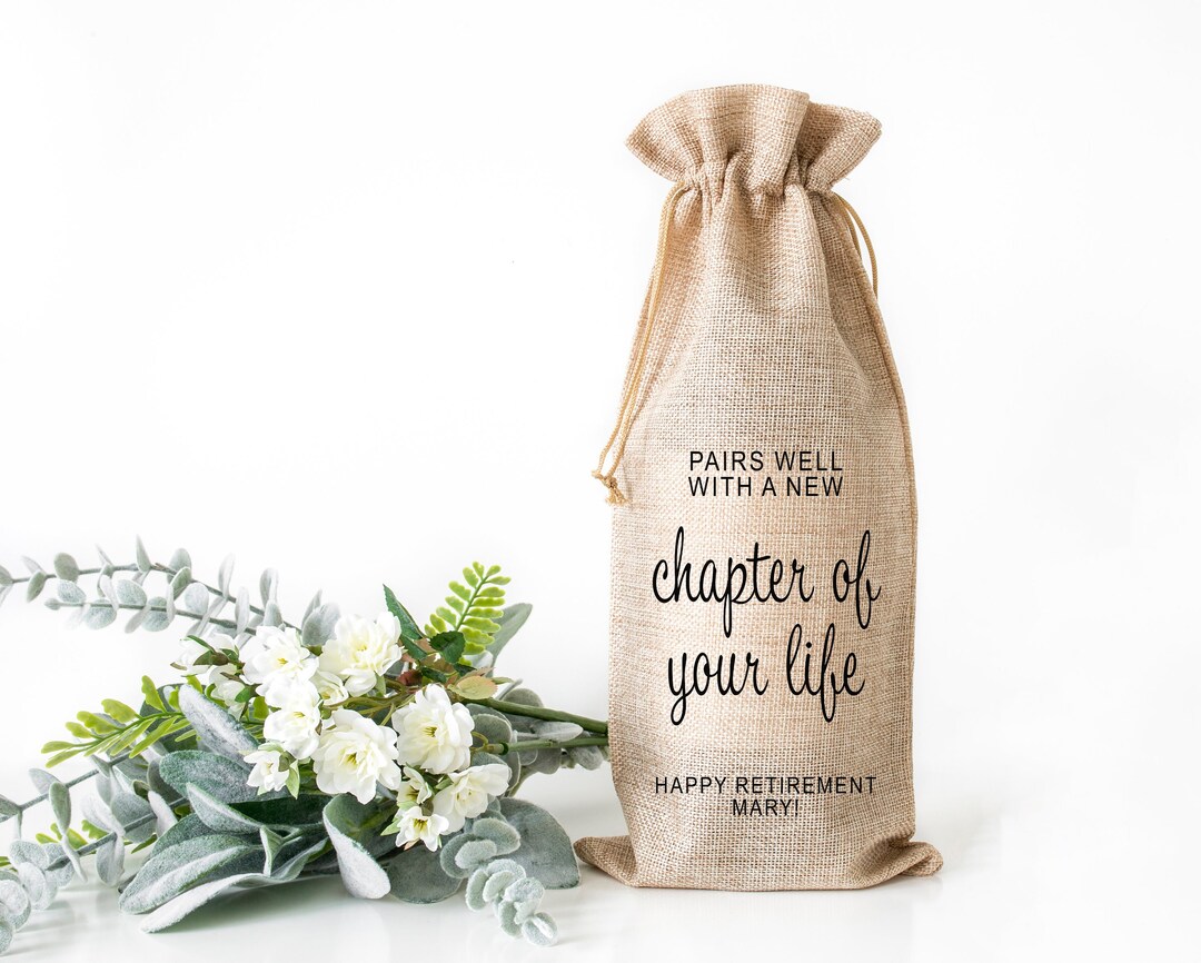 Personalized Wine Bag Holder, Custom Tote Bag for Bottle, Gift for A ...