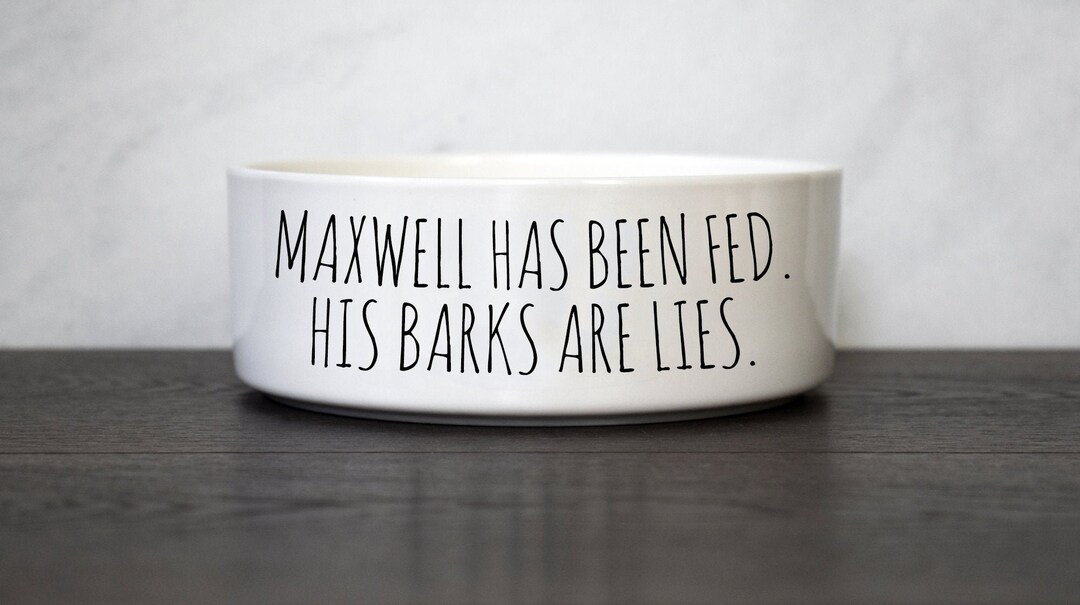 Funny Dog Food Bowl, Ceramic Pet Bowl - Etsy