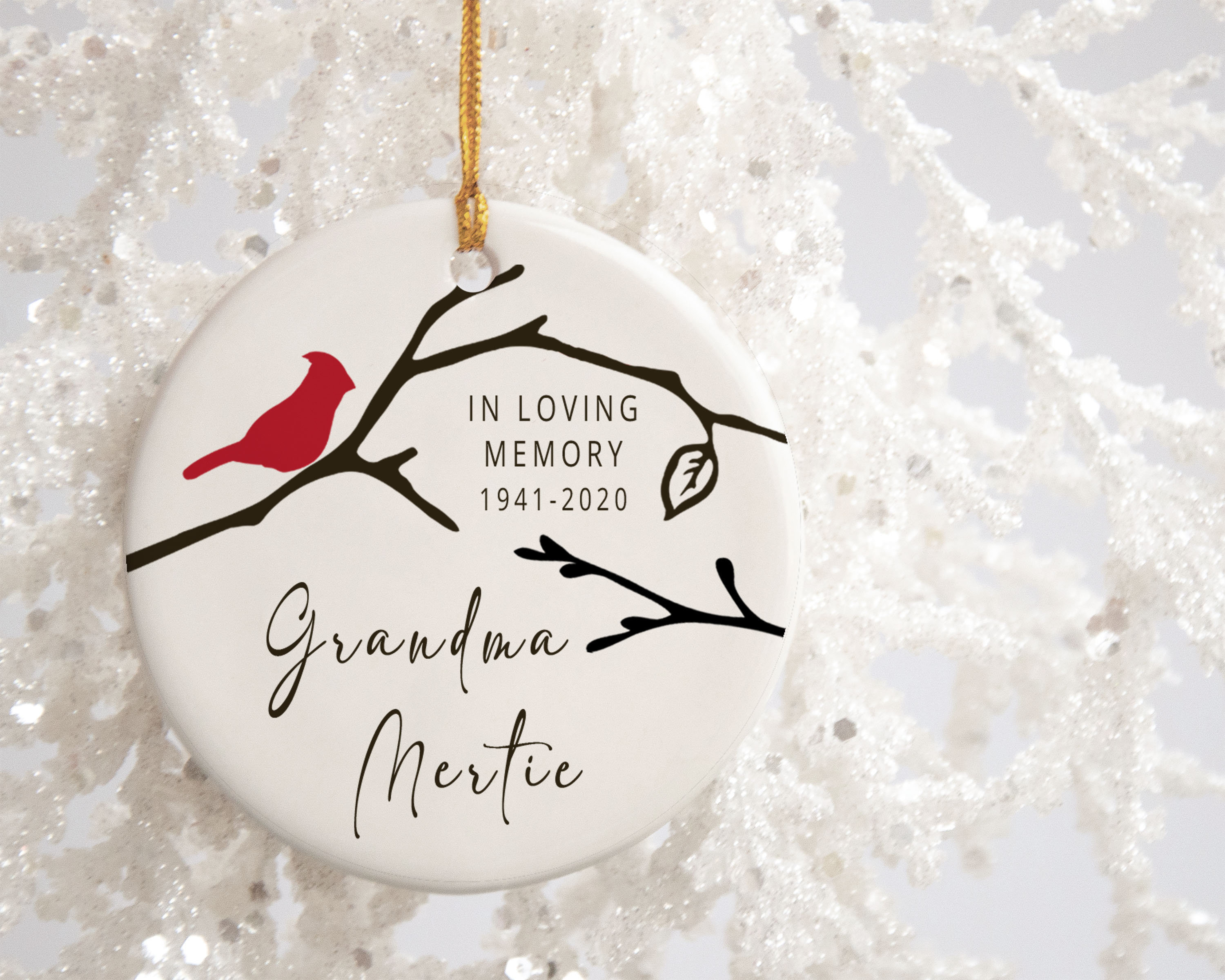 Personalized Memorial Ornament Custom Cardinal Ornament - Etsy