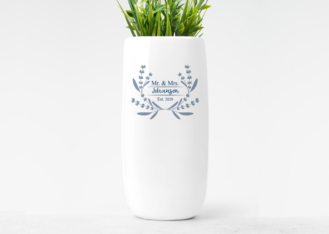 Personalized Ceramic Vase Custom Wedding Anniversary Gift for - Etsy