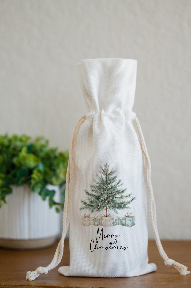 Personalized Wine Bag, Custom Tote for Bottle, Home for the Holidays ...