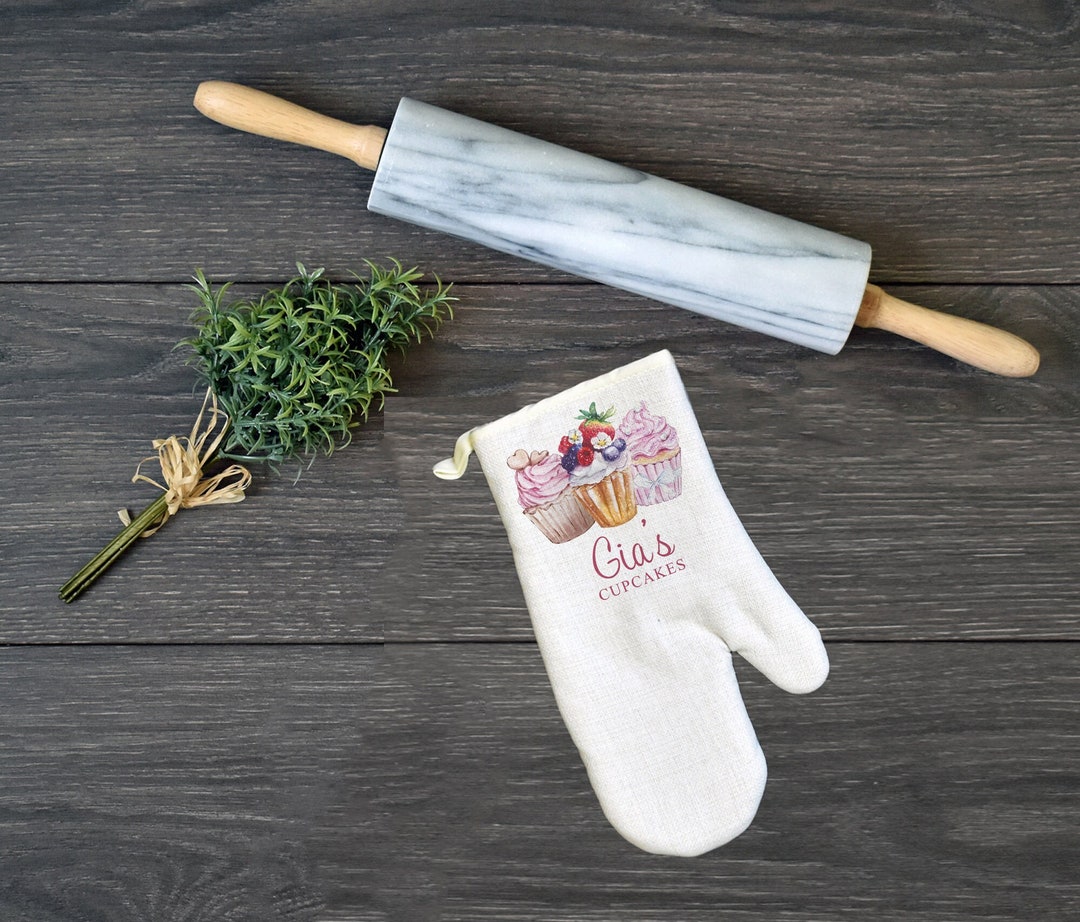 Personalized Oven Mitt, Custom Kitchen Gift, Cupcakes - Etsy