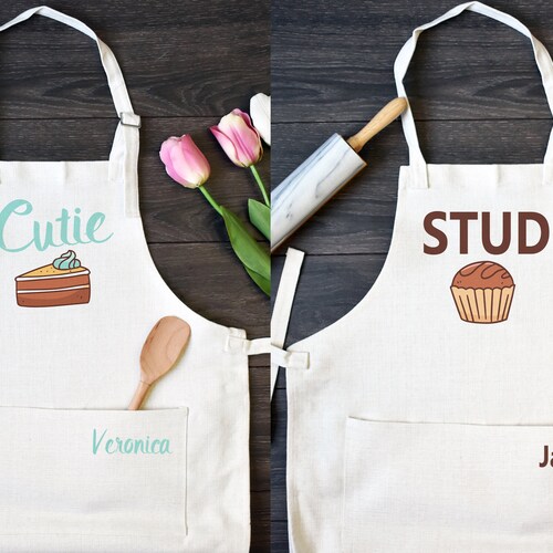 Apron Set for Couples His & Hers Kitchen Apron Aprons for - Etsy