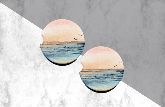 Sandstone Car Coasters Beach Inspired Auto Coasters Cute Car | Etsy