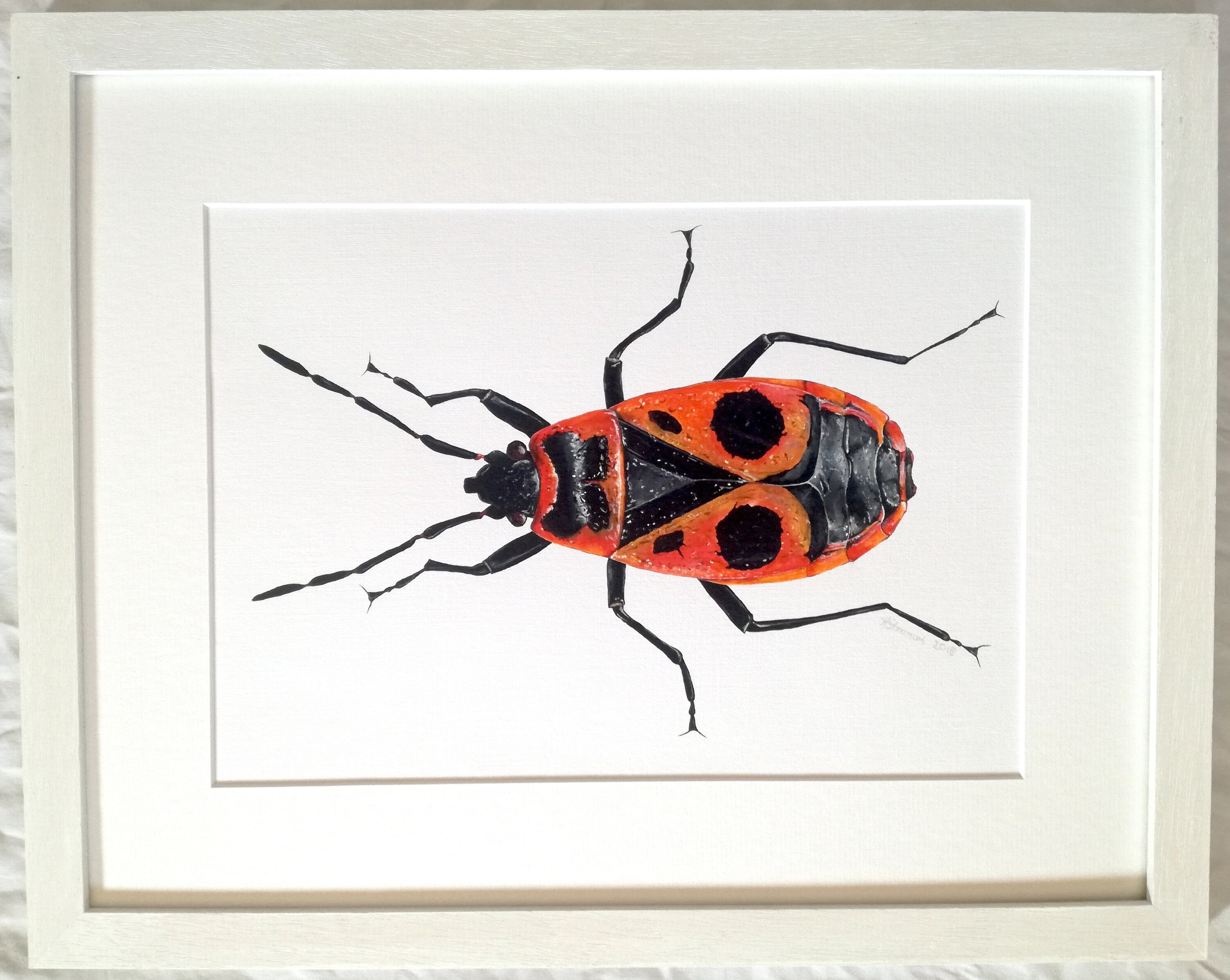 Fire Bug, Fire Bug Print, Bug Print, Bug Artwork, Bug Painting, Fire ...