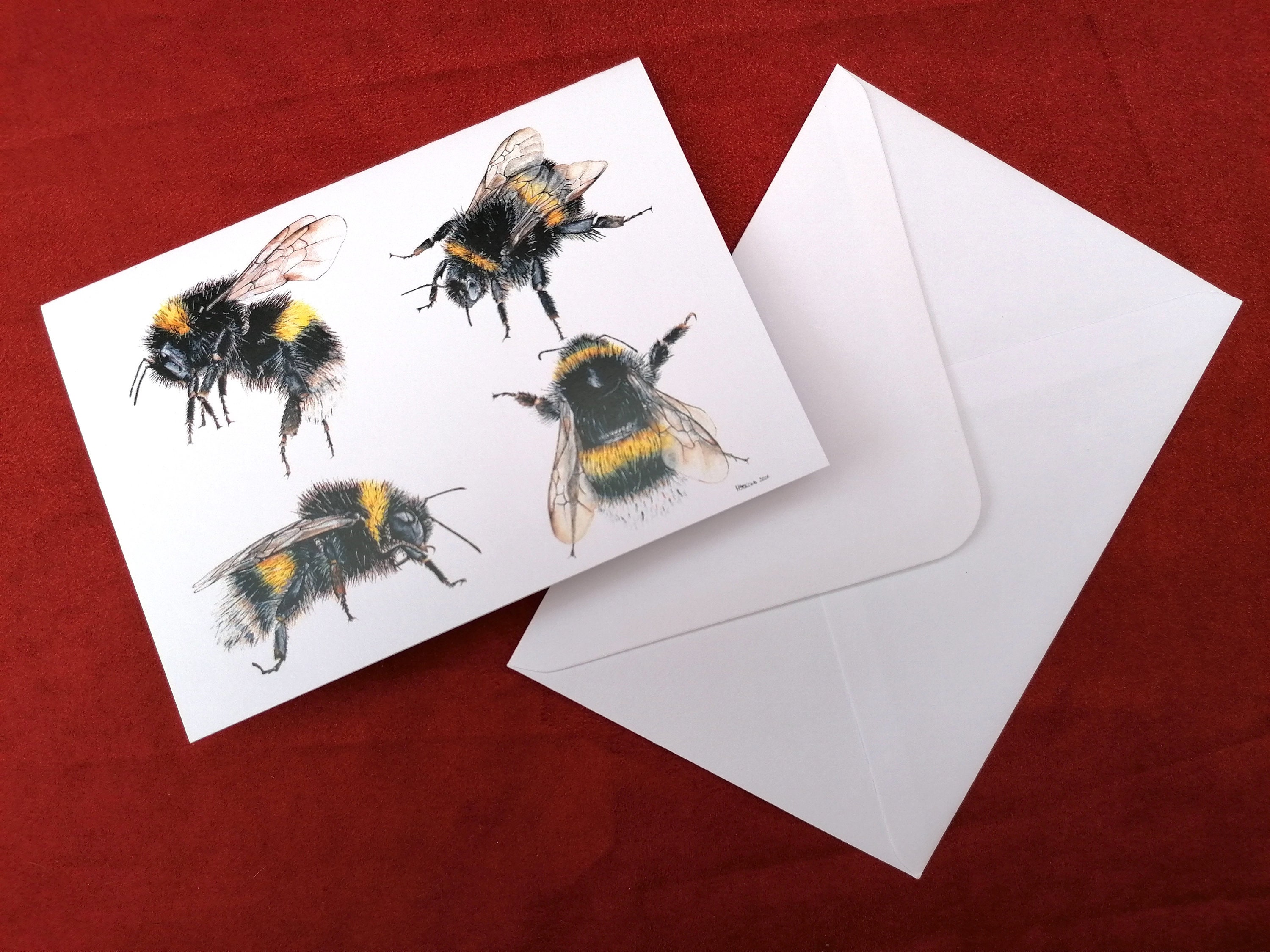 Bumblebee Card, Bee Card, Greetings Card, Insect Card, Bug Card, Animal ...