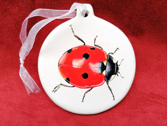 Ladybird Ladybird Ceramic Bauble Insect Decoration Insect - Etsy