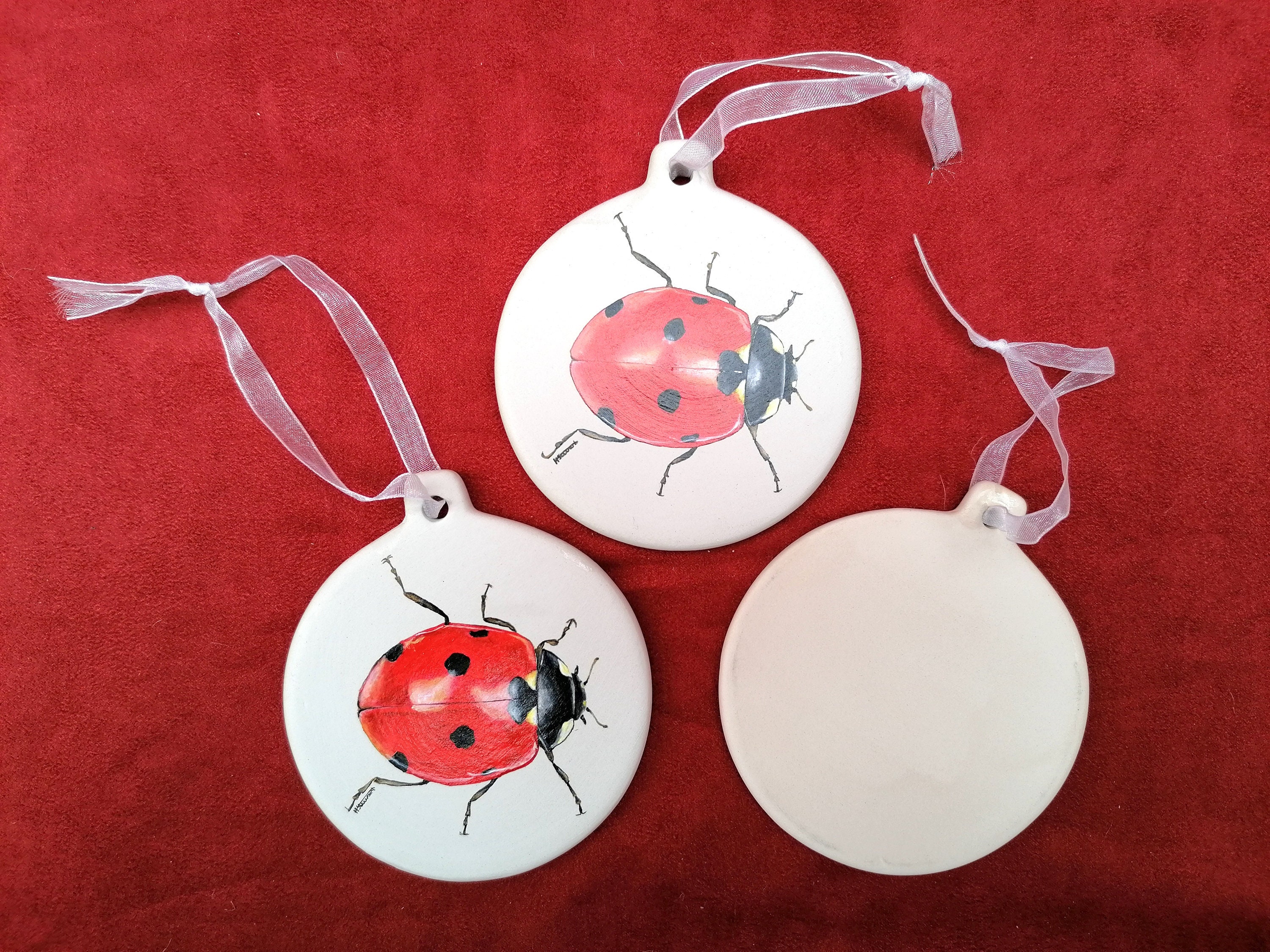 Ladybird Ladybird Ceramic Bauble Insect Decoration Insect - Etsy