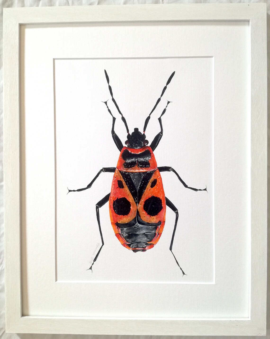 Fire Bug, Fire Bug Print, Bug Print, Bug Artwork, Bug Painting, Fire ...