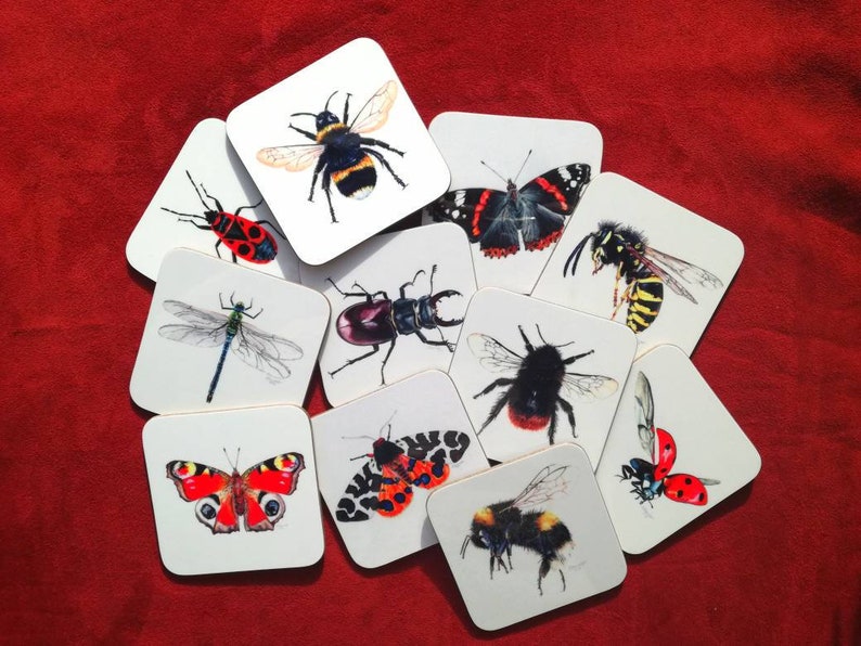Fire Bug, Fire Bug Coaster, Insect Coaster, Insect Gifts, Drinking ...