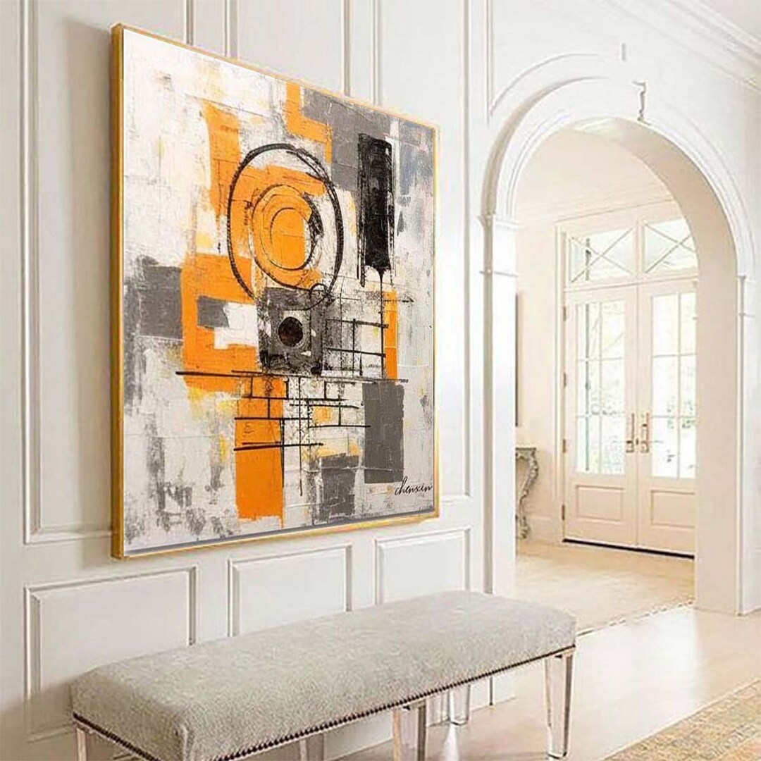 Elegant and Sophisticated Abstract Artistry Hand Painted Abstract Wall ...