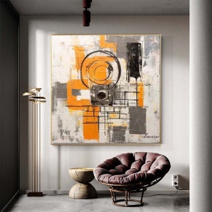Elegant and Sophisticated Abstract Artistry Hand Painted Abstract Wall ...
