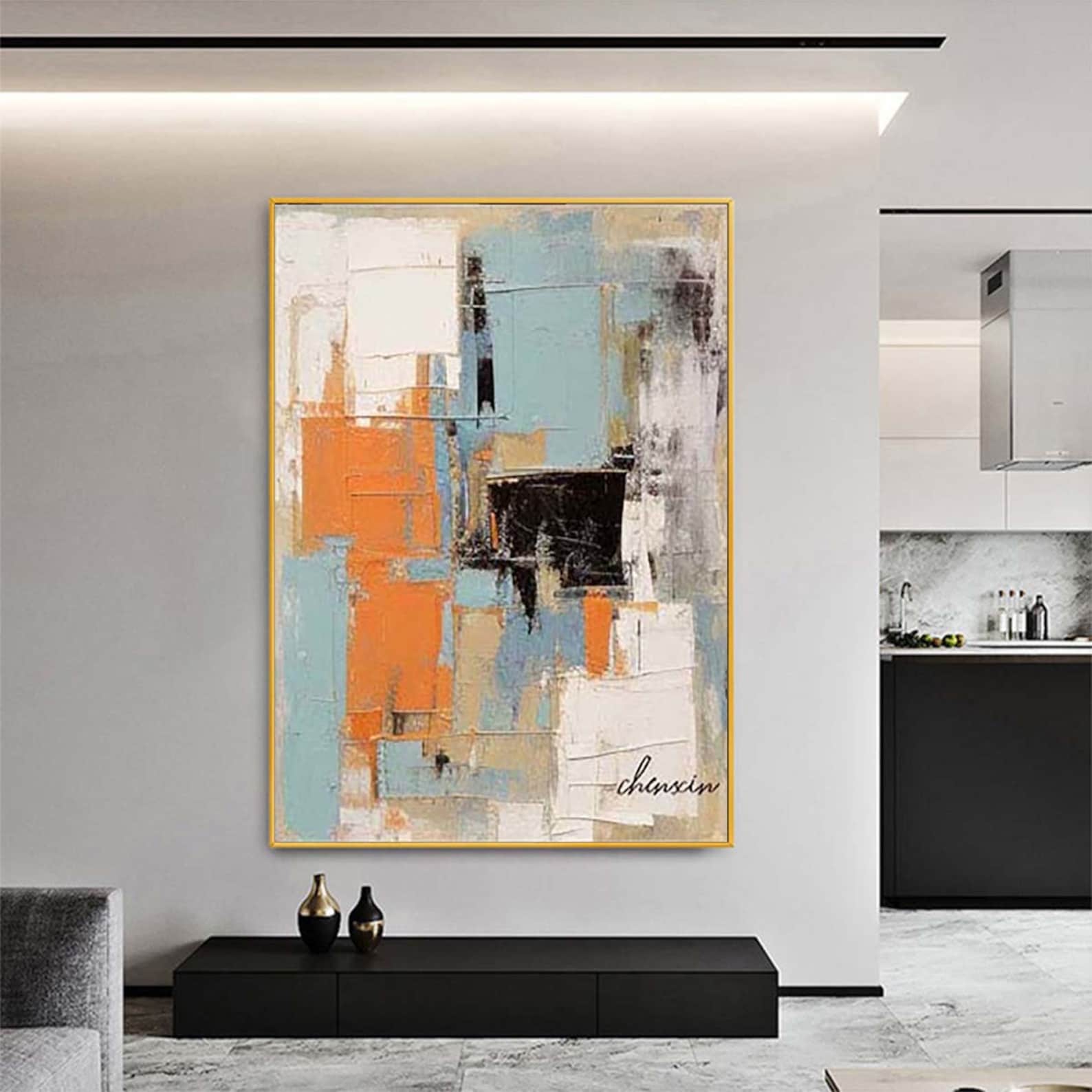 Hand Painted Wall Art Paintings on the Wall Canvas Pictures - Etsy