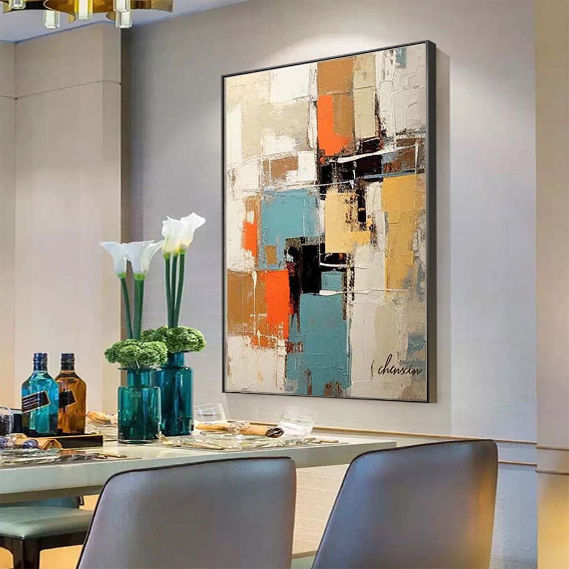 Hand Painted Wall Art Paintings on the Wall Canvas Pictures Wall Decor ...