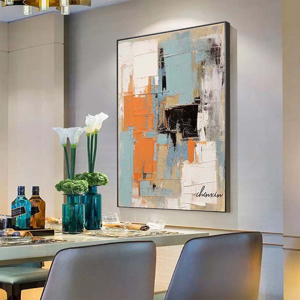 Hand Painted Wall Art Paintings on the Wall Canvas Pictures - Etsy