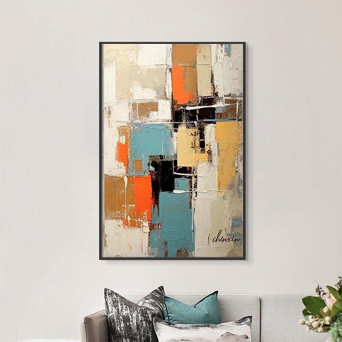 Hand Painted Wall Art Paintings on the Wall Canvas Pictures Wall Decor ...