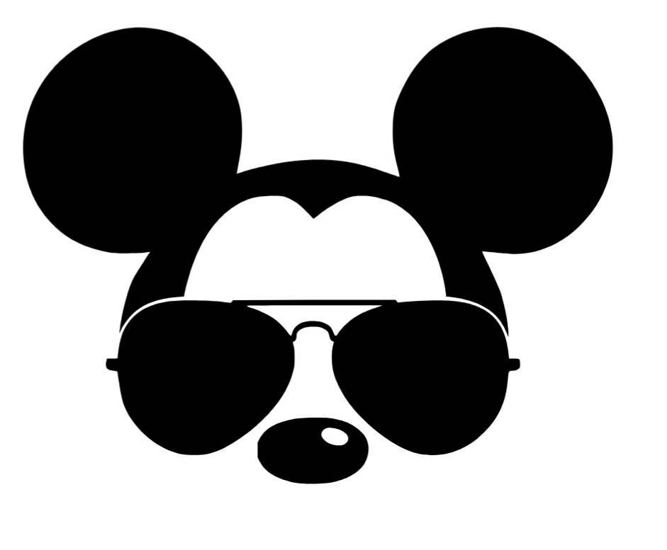 Mickey Mouse Wearing Glasses