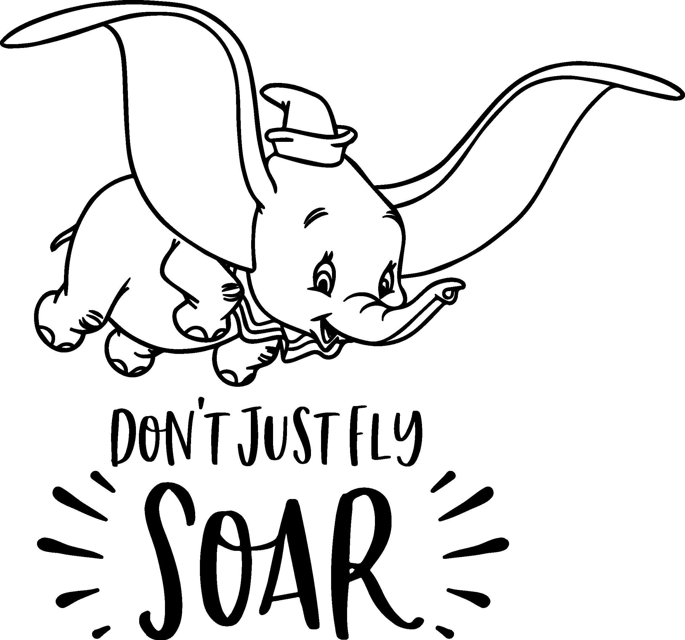 Dumbo Drawing Flying