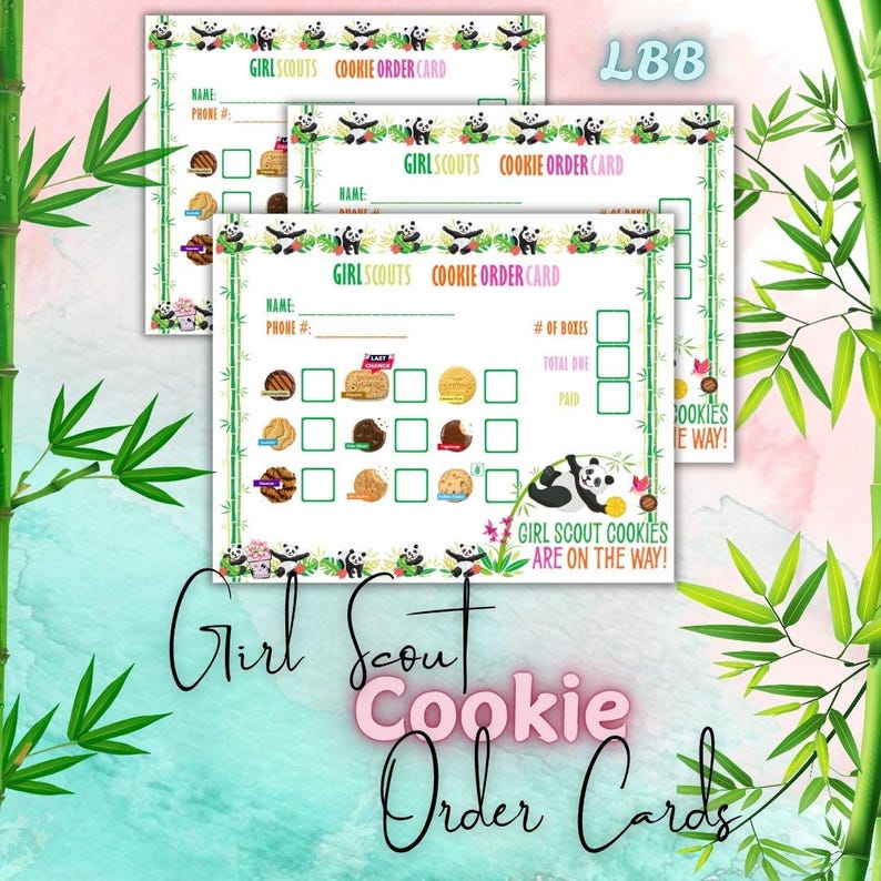 Girl Scouts Cookie Order Card Season 2025/ Little Brownie Bakers ...