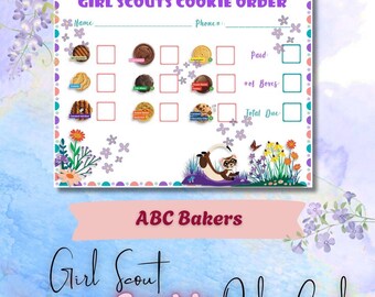 ABC Bakers - Girl Scout Cookie Order 2026- Instant Download - Easy ...