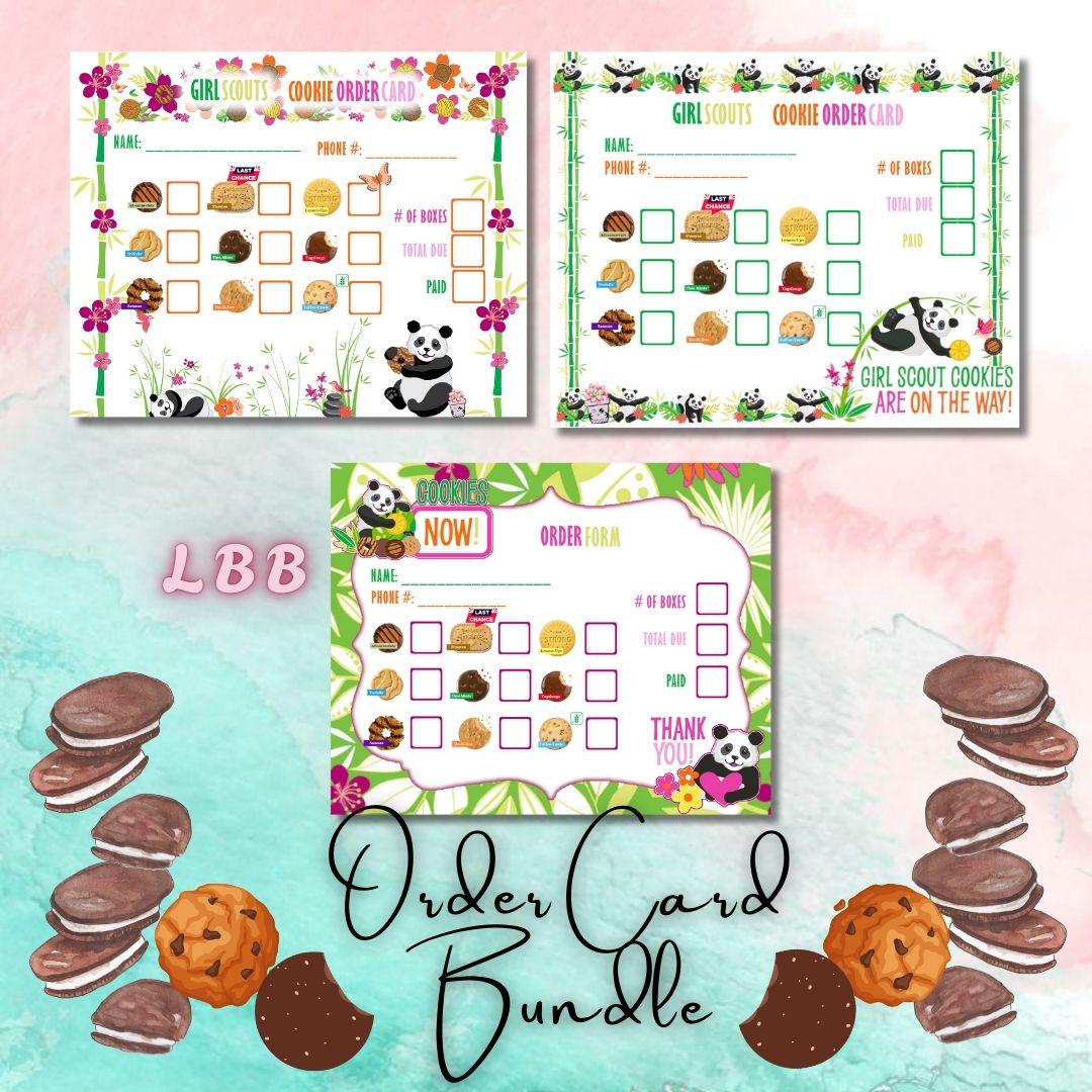Girl Scout Cookie Order Cards 2025 BUNDLE / 3 Designs Instant Download ...