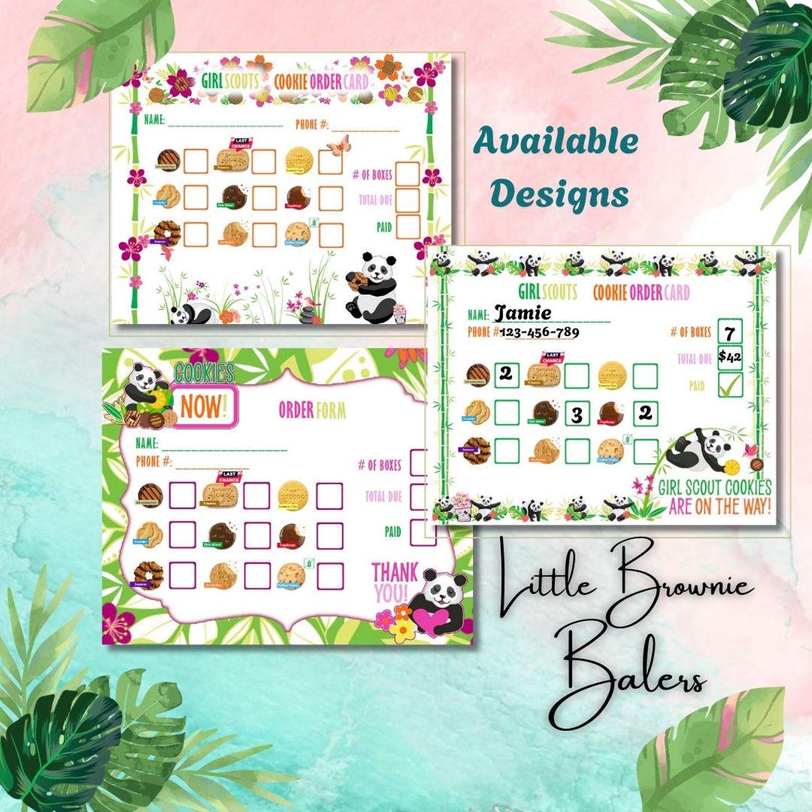 Girl Scout Cookie Order Forms 2025 / Little Brownie Bakers / Cookie ...