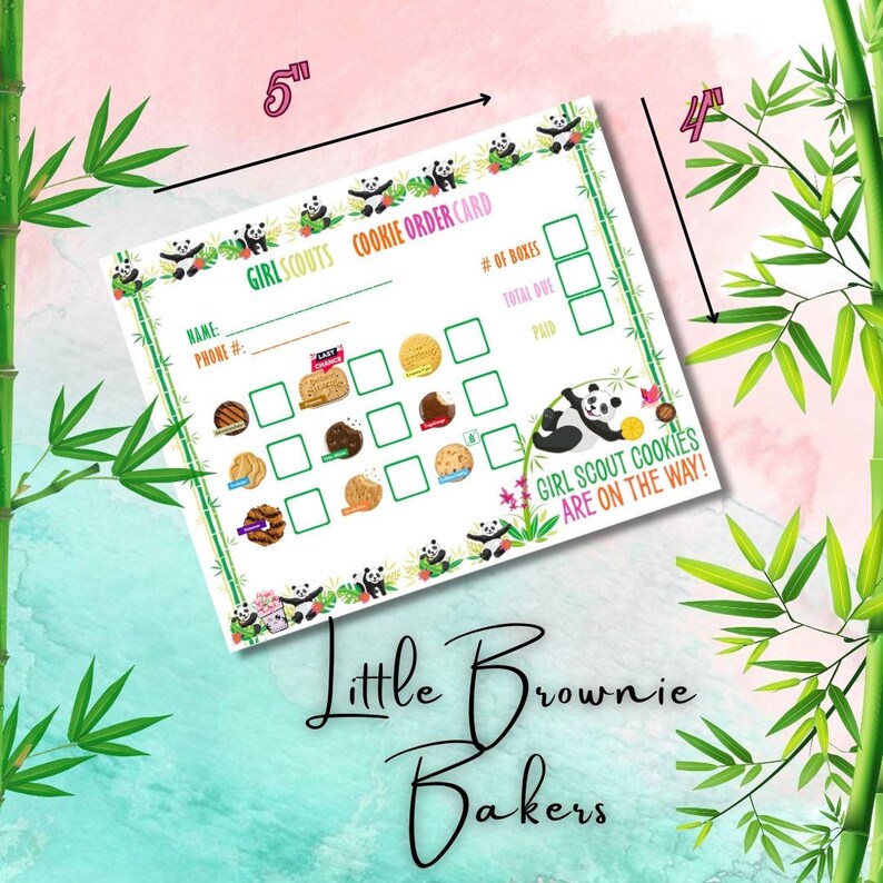 Girl Scouts Cookie Order Card Season 2025/ Little Brownie Bakers ...