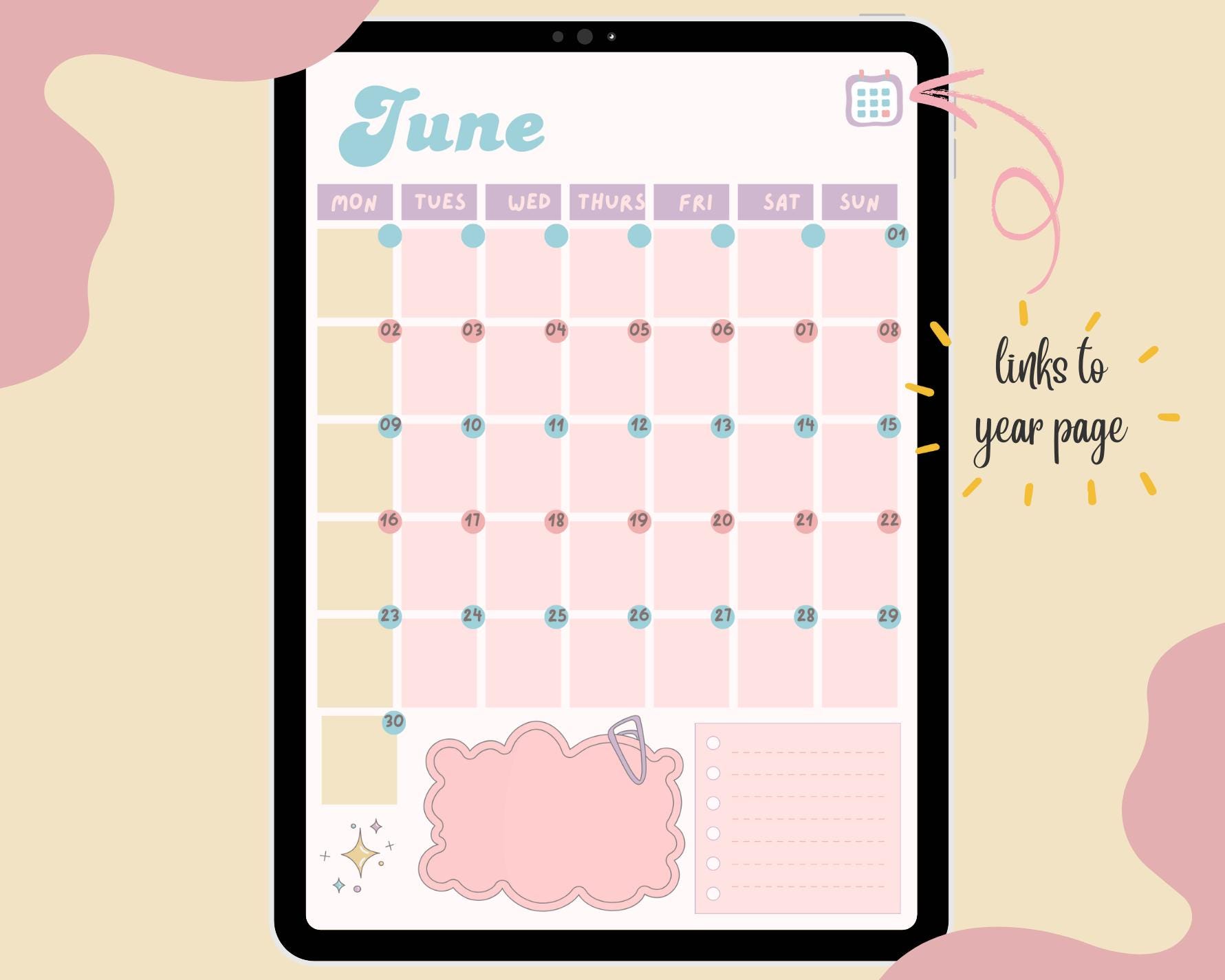Cute Kawaii Style 2025 Digital Planner - Etsy