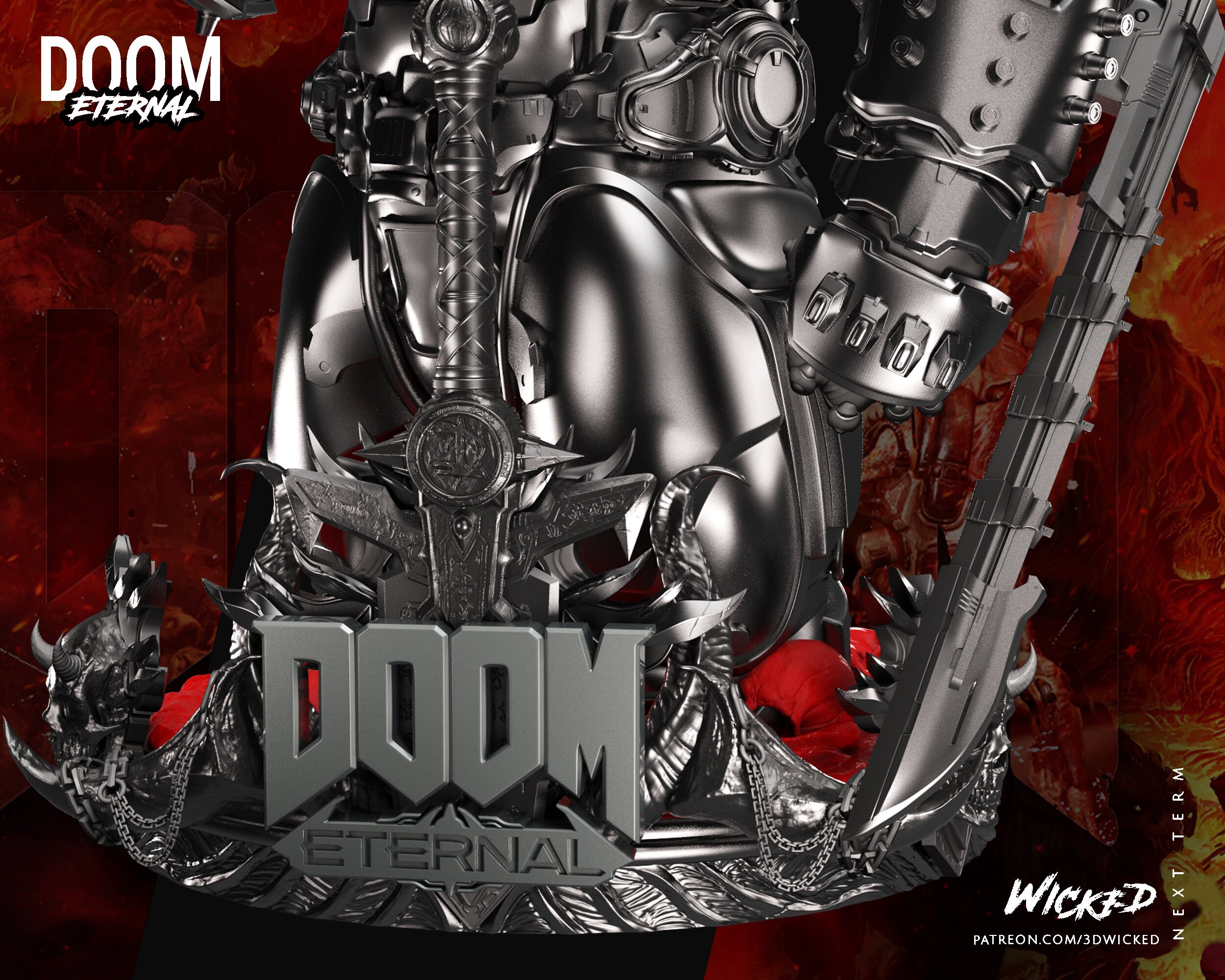 Doom Slayer Bust Assembled & Primed DOOM - Etsy