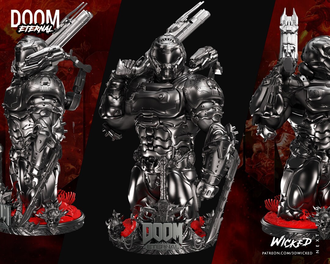 Doom Slayer Bust Assembled & Primed DOOM - Etsy