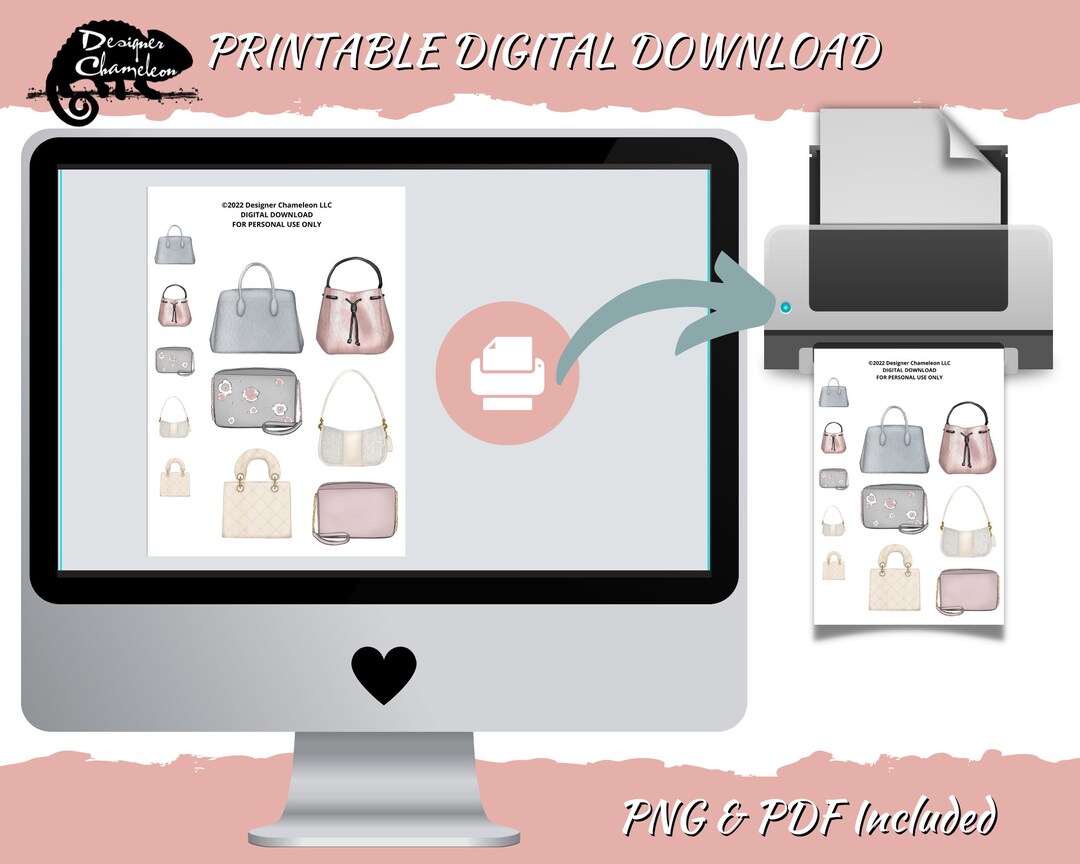 Digital Printable Purses Vol 1 Planner Stickers - Etsy