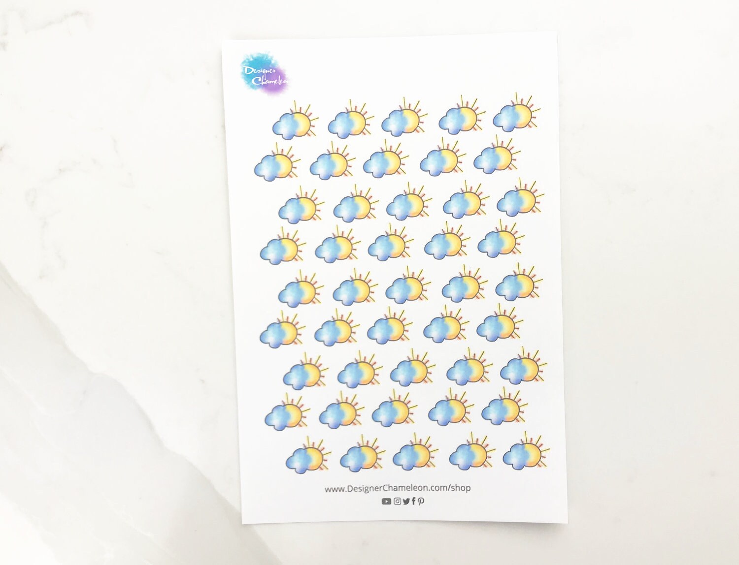 Weather Planner Stickers -sunshine, Clouds, Rain, Snow - Etsy