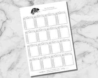 Star Rating Tracker Stickers Printable Book Tracker Reading Journal PNG ...