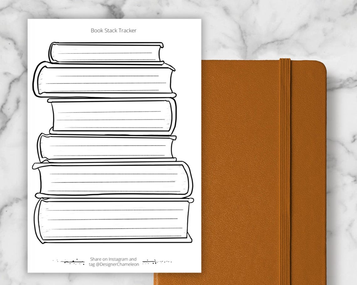 Book Stack Reading Tracker Planner Stickers - Etsy