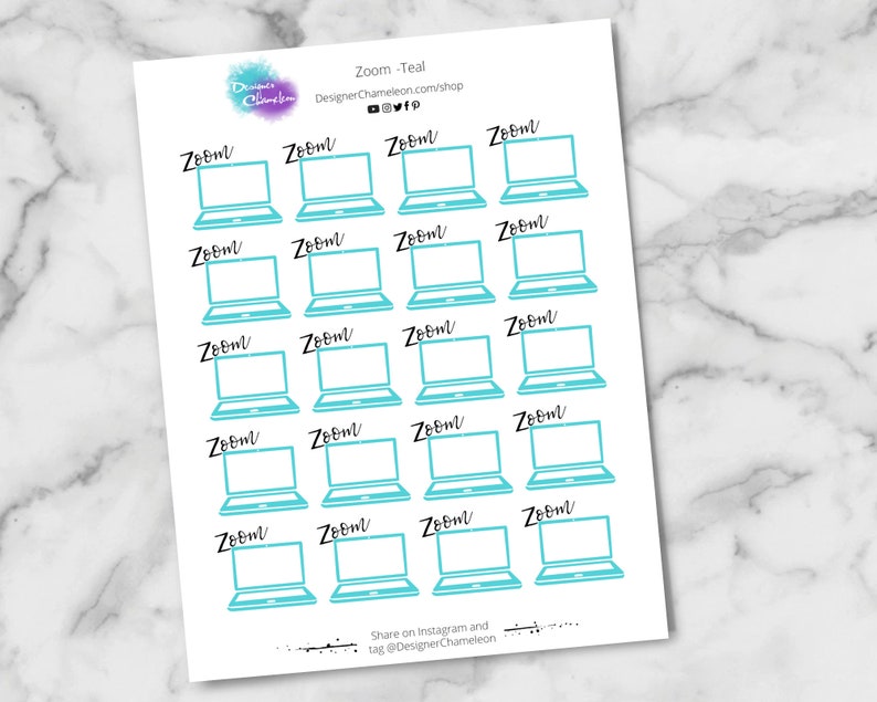 Zoom Meeting Planner Icon Stickers - Etsy