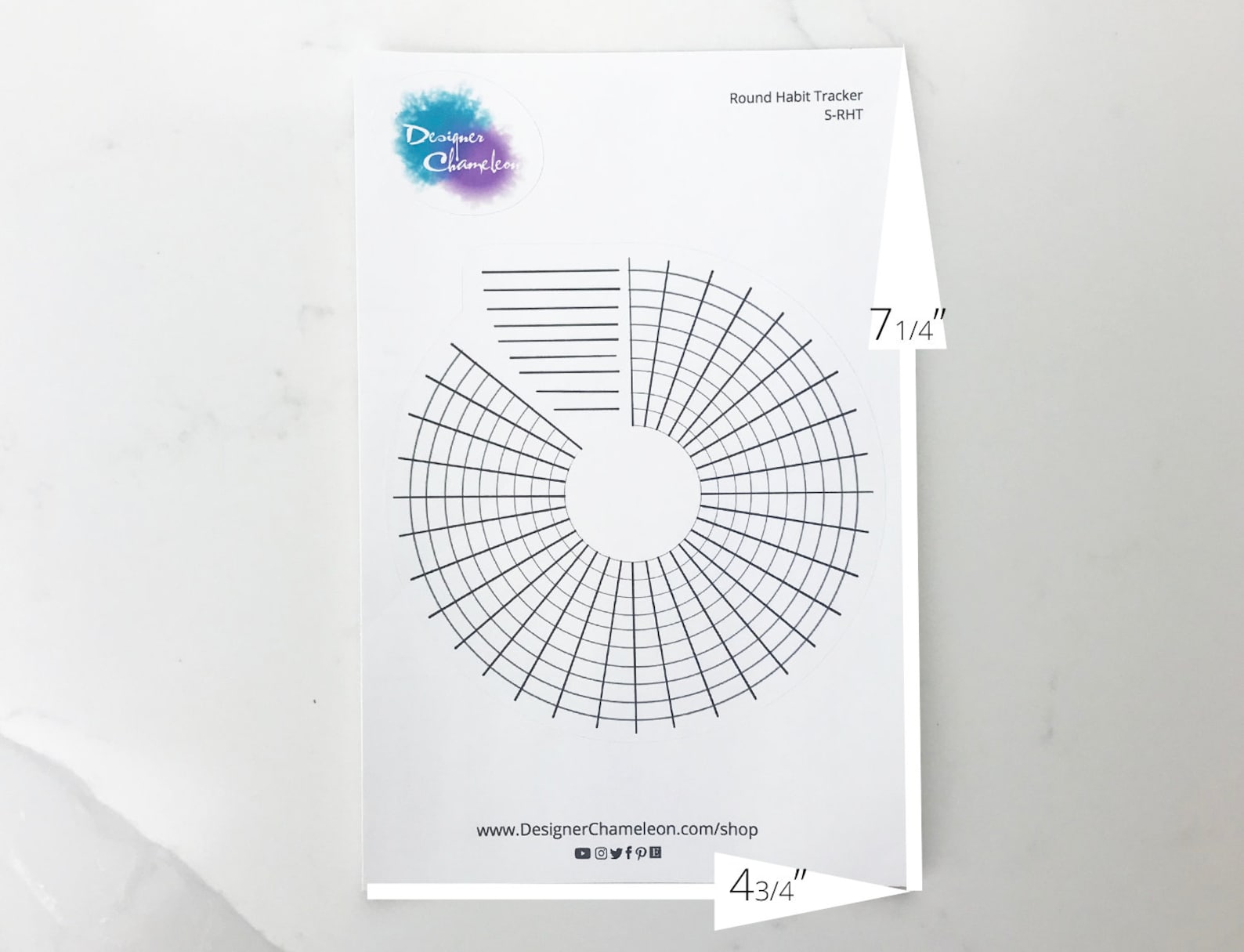 Round Monthly Habit Tracker / Circular Monthly Log - Etsy