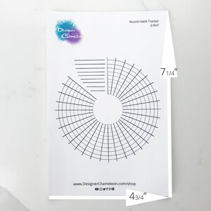 Round Monthly Habit Tracker / Circular Monthly Log - Etsy