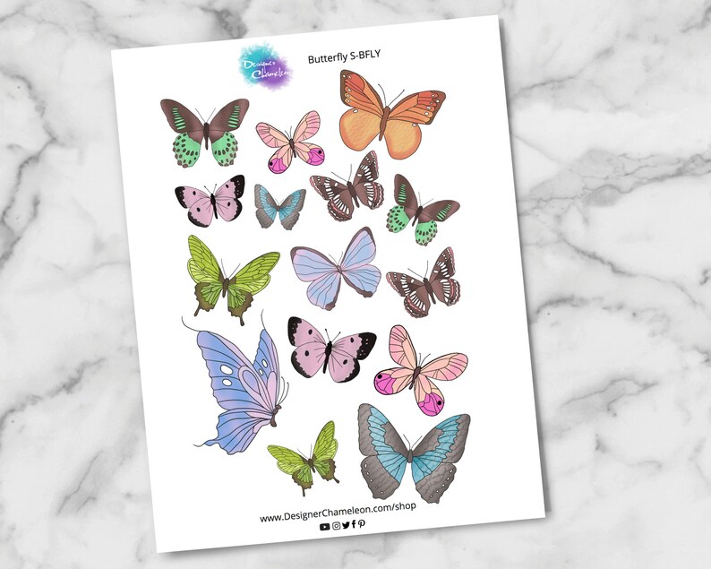 Butterfly Planner Sticker Sheet and Month Kit | Etsy