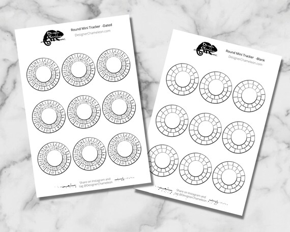 Mini Round Habit Tracker Planner / Journal Stickers - Etsy