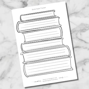 Book Stack Reading Tracker Planner Stickers - Etsy